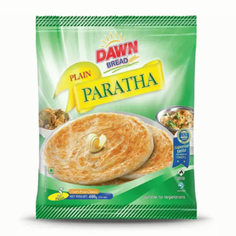 Dawn Foods Plain Paratha (400g) – Quick, Flaky, Frozen Parathas