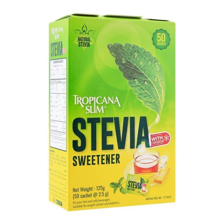 Tropicana Slim Stevia 250g – 100 Sachets at Restomart.pk